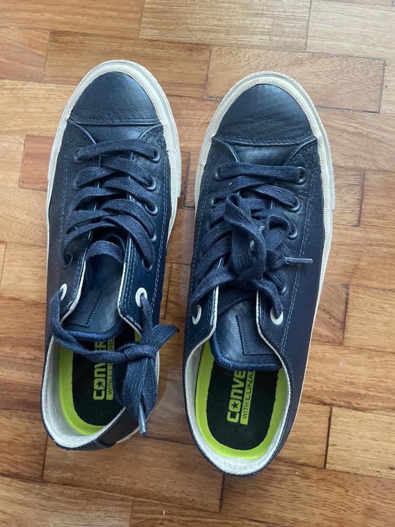 converse navy blue chuck taylor with lunarlon unisex, Women's Fashion ...