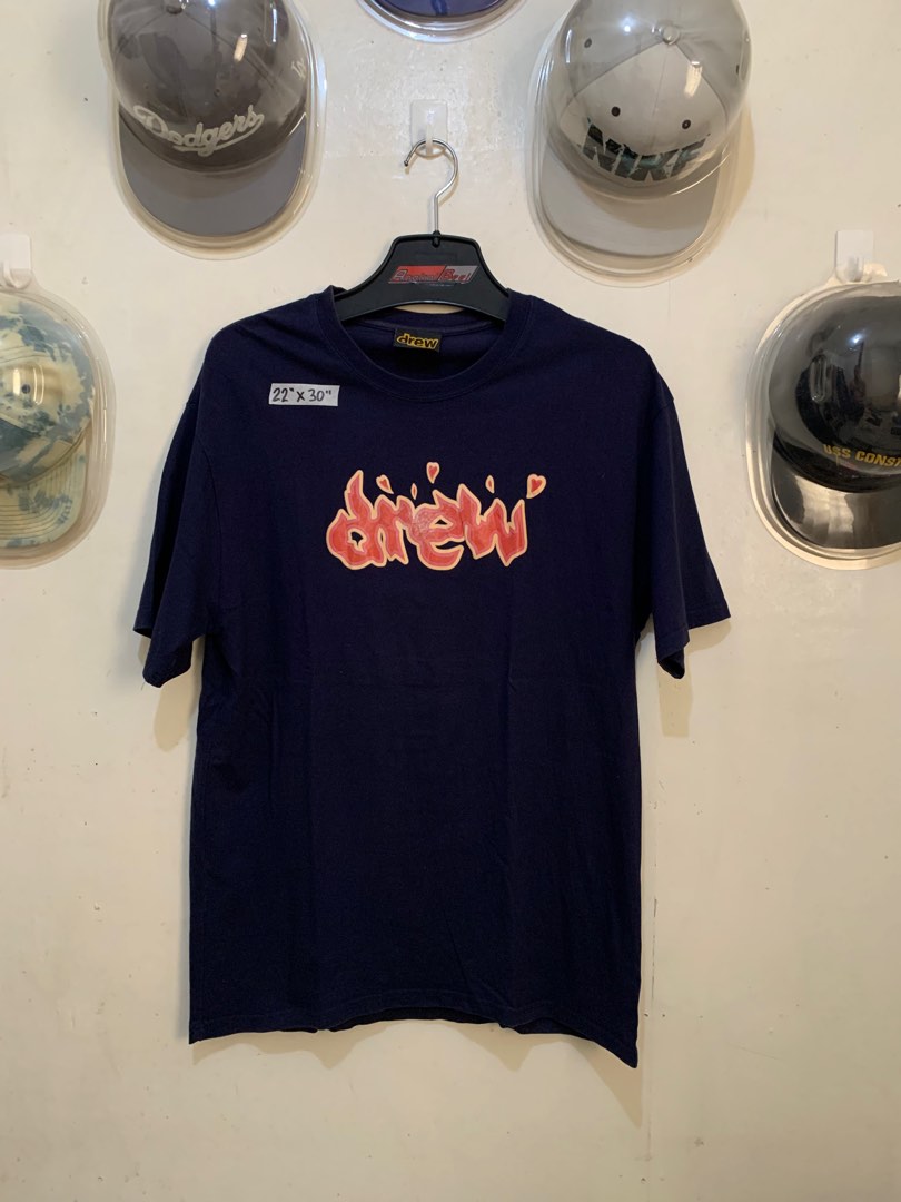 DREW HOUSE FIRE SCRIPT LOGO SHIRT, Men's Fashion, Tops & Sets, Tshirts ...