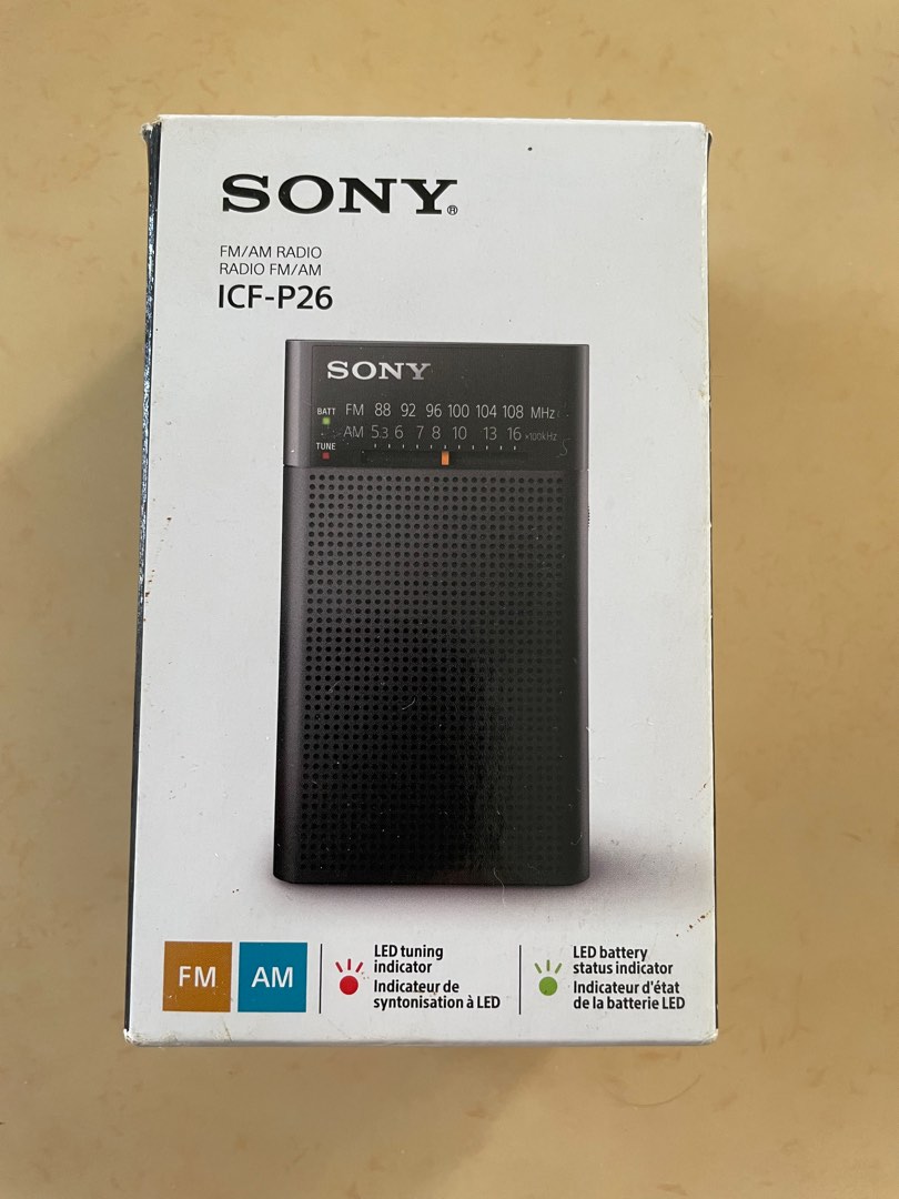 DSE - Sony FM/AM RADIO ICF-P26, 音響器材, 音樂播放裝置 MP3及CD Player - Carousell
