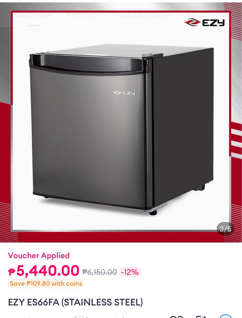 Ezy Mini Ref Fridge Refrigerator, TV & Home Appliances, Kitchen ...