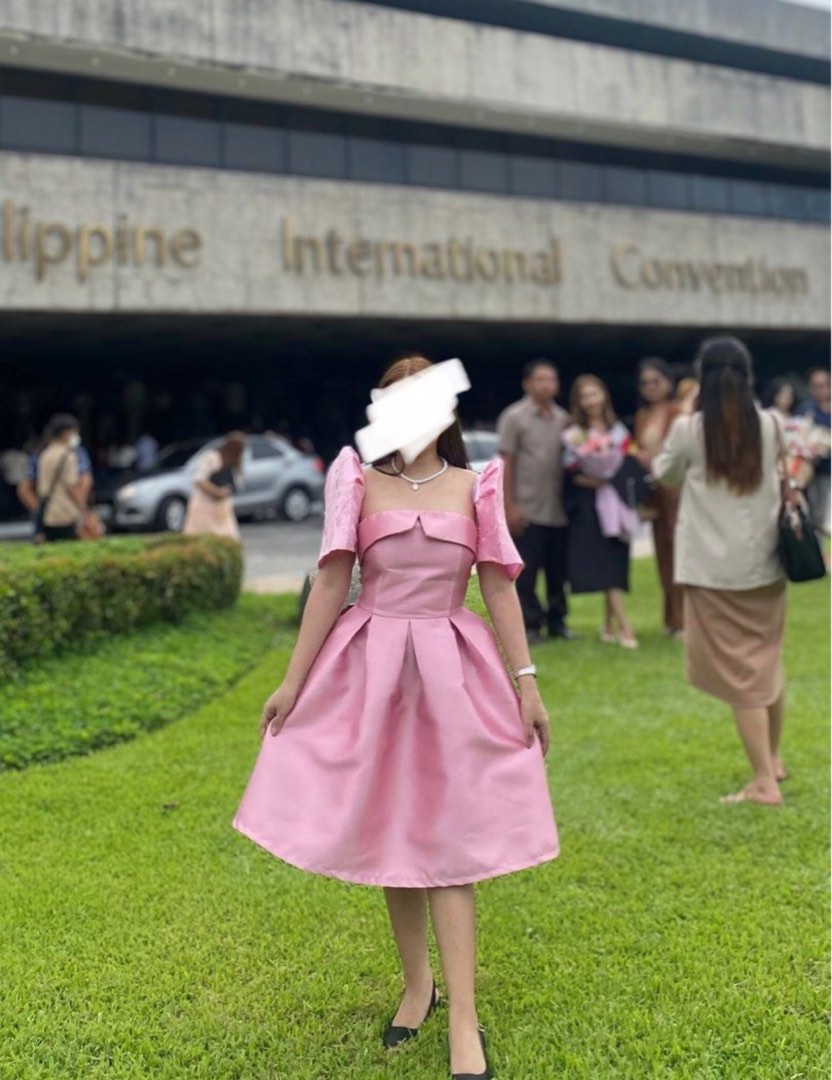 For Rent: pink modern filipiniana, Women's Fashion, Dresses & Sets ...