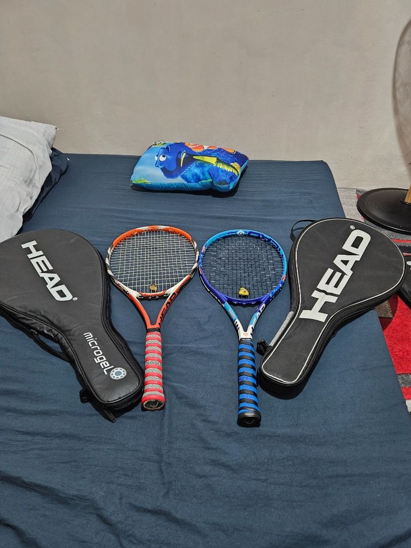 Head tennis racket microgel oversized radical and Head MP instinct ...