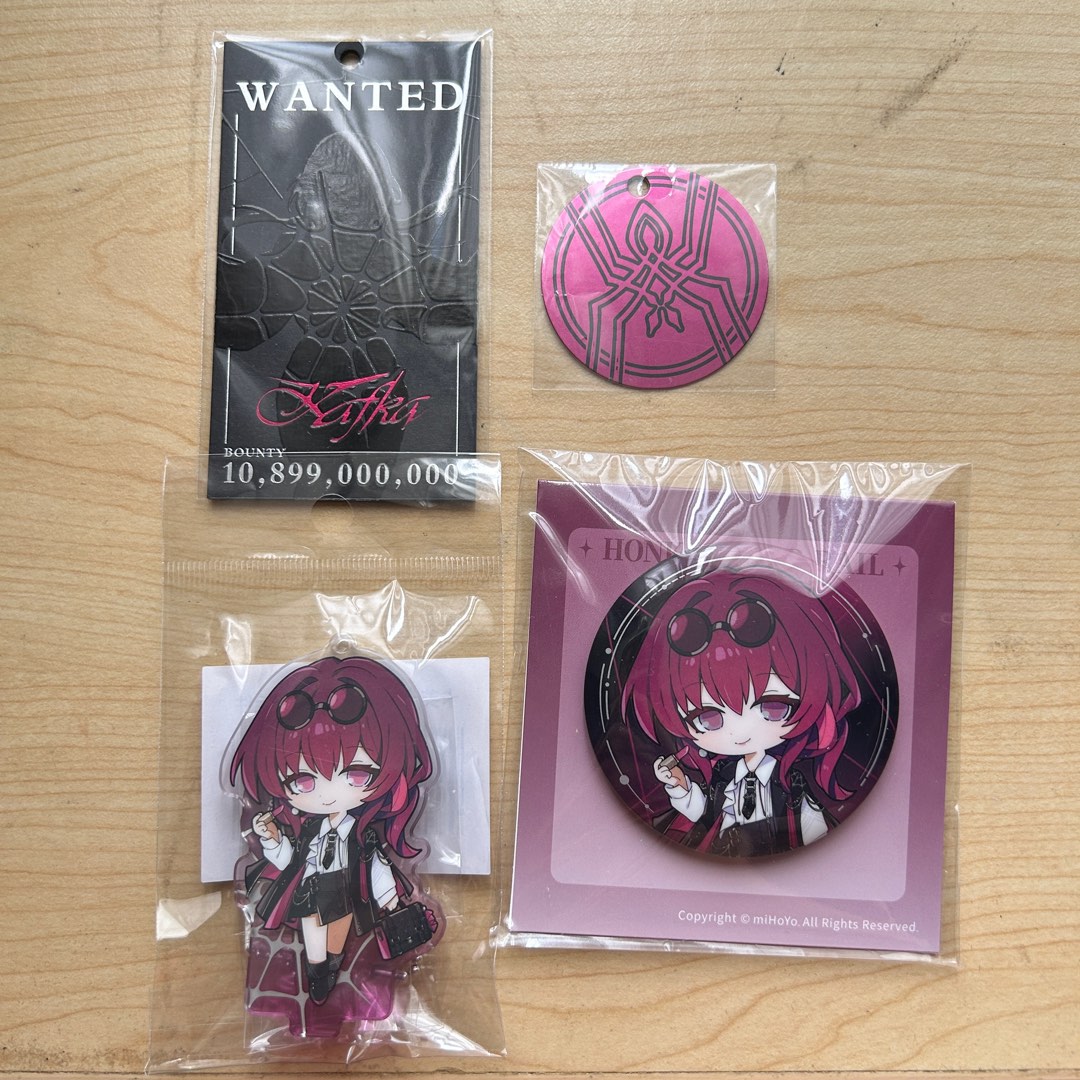 Kafka badge and standee set official HSR honkai star rail, Hobbies ...
