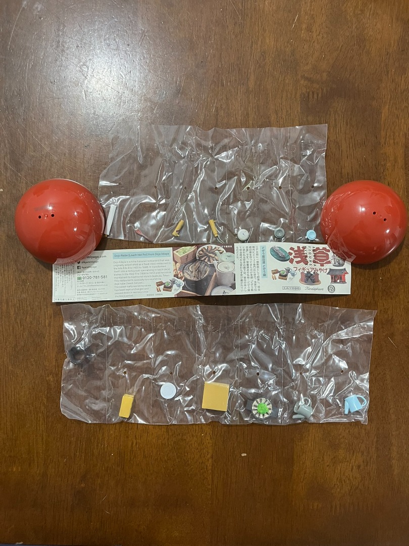 Kaiyodo Kenelephant Miniature Japan Dojo Iidaya Dojo Nabe Hot Pot set ...