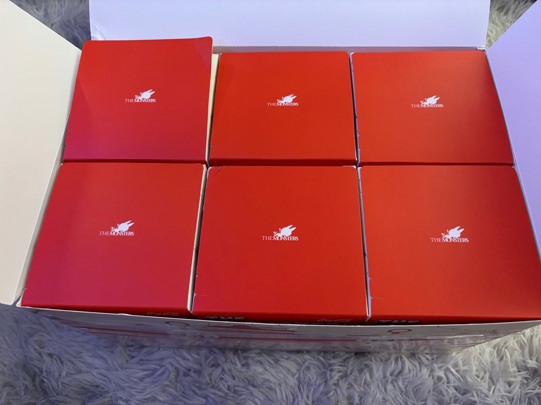 Labubu V3 - Coke Plushie, 1 pair (standing + sitting), Hobbies & Toys ...