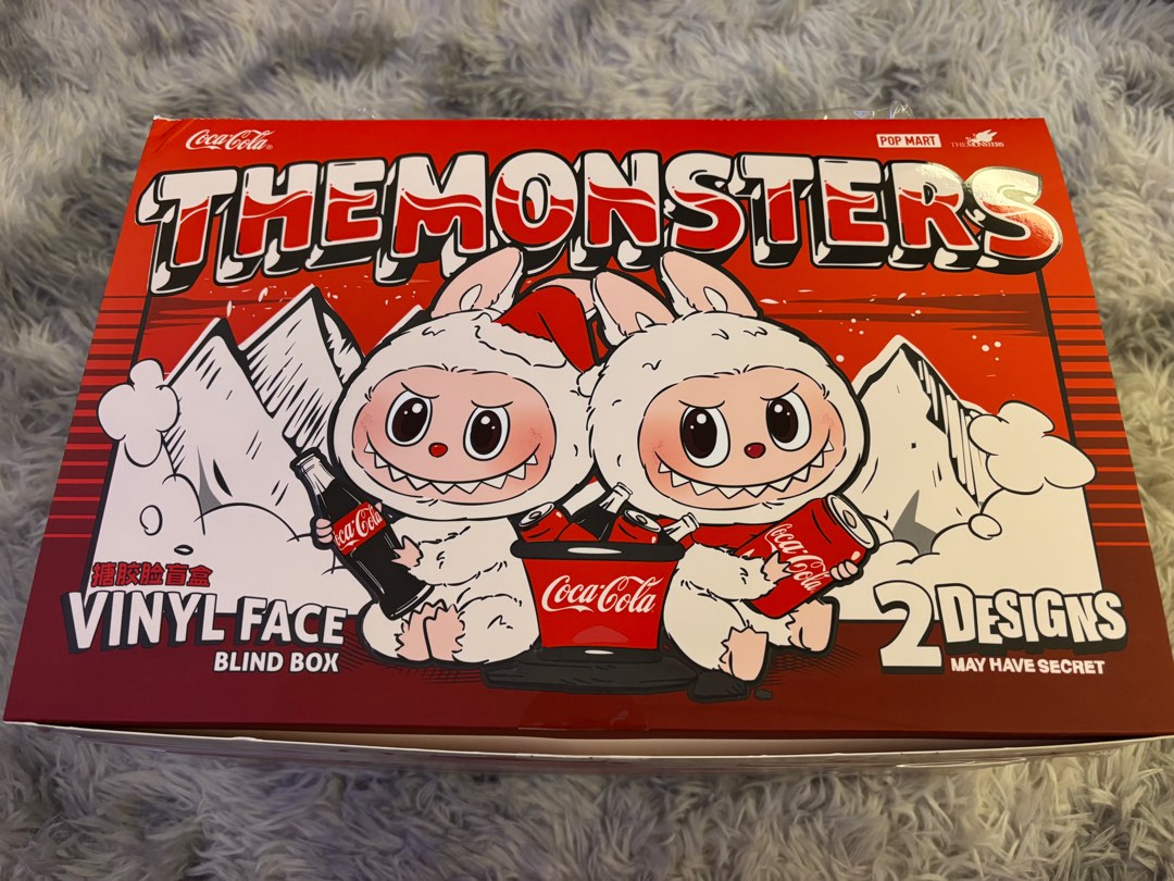 Labubu V3 - Coke Plushie, 1 pair (standing + sitting), Hobbies & Toys ...