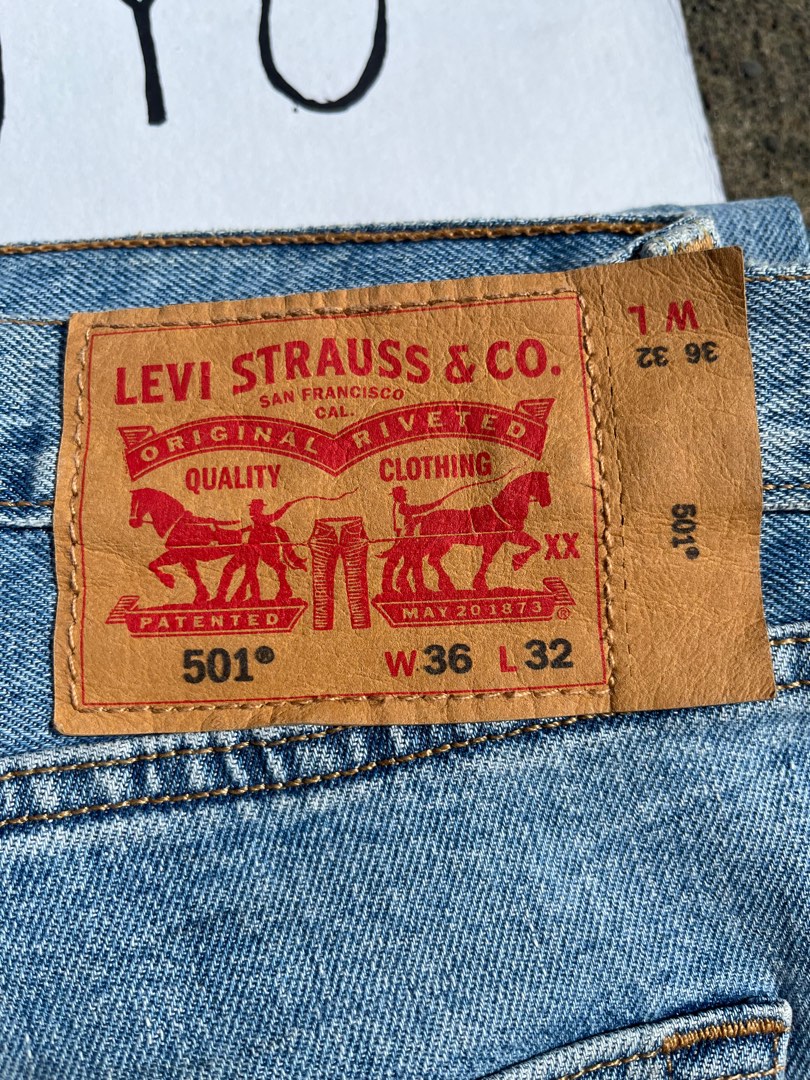 Levis 501 Extended Patch Factory Tattered, Men's Fashion, Bottoms ...