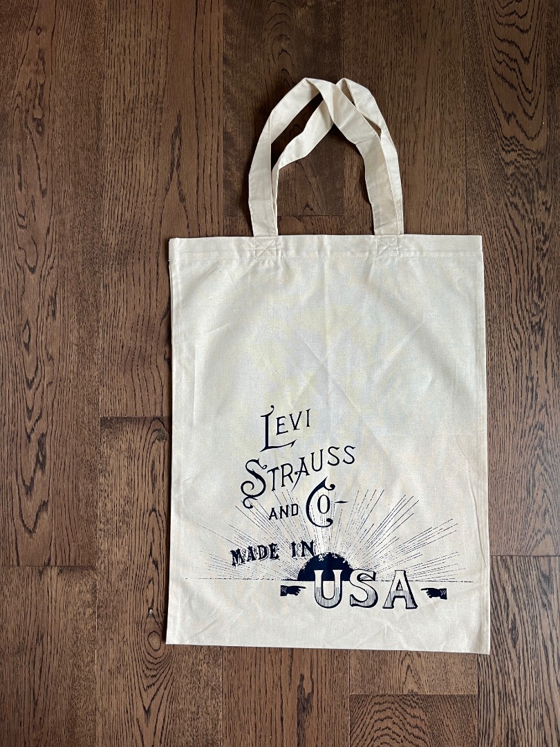 Levis Vintage Clothing LVC USA 501XX Levi's Logo Fabric Tote Bag 100% ...