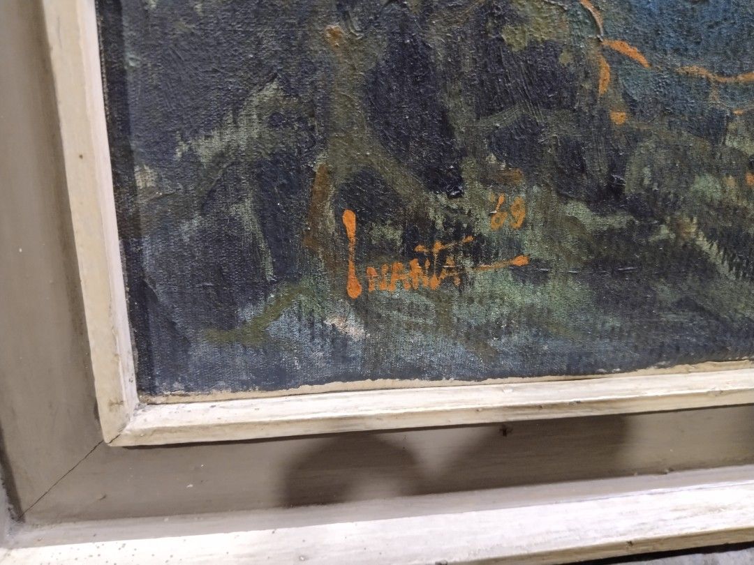 lukisan kanvas karya inanta, Antik, Pajangan di Carousell