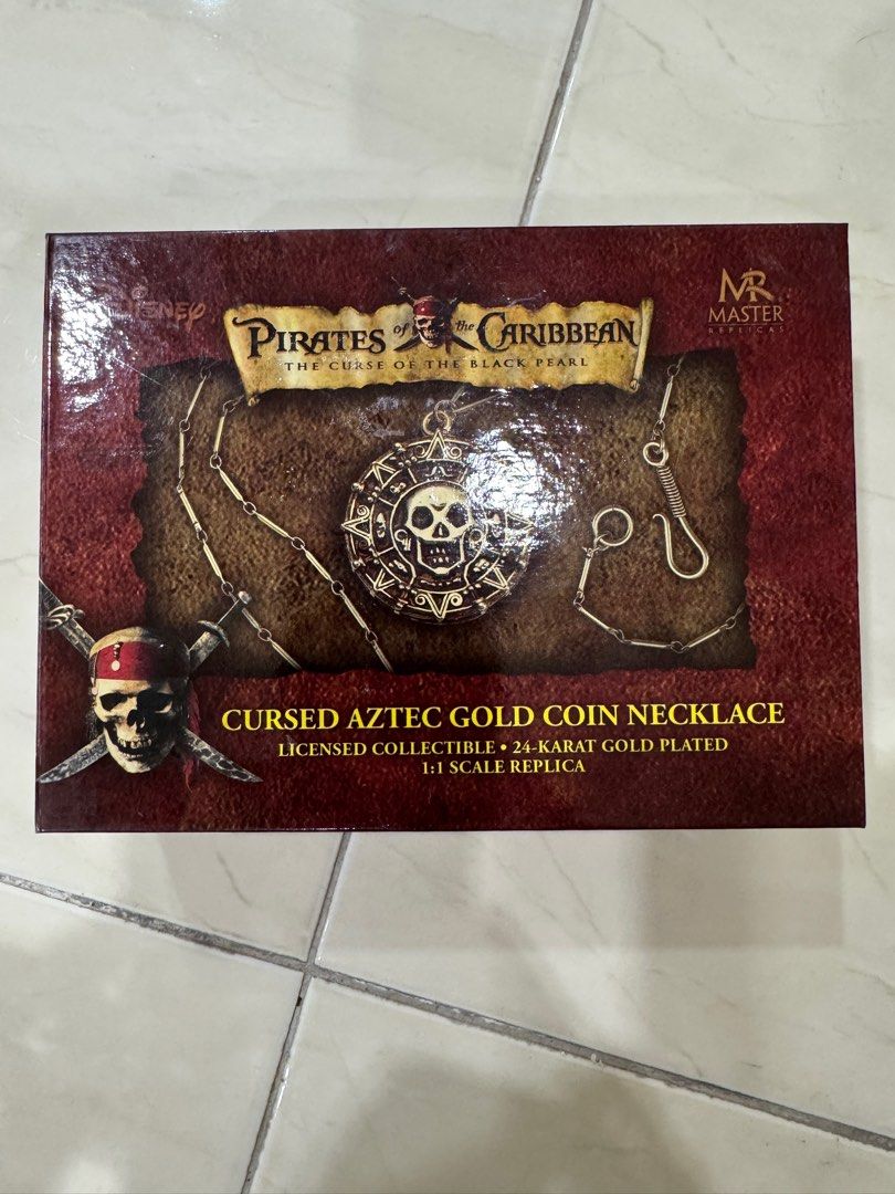 Master replicas pirates of the Caribbean. Aztec gold coin necklace ...