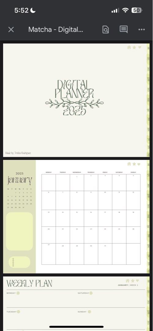 Matcha Digital Planner 2025, Computers & Tech, Laptops & Notebooks on ...