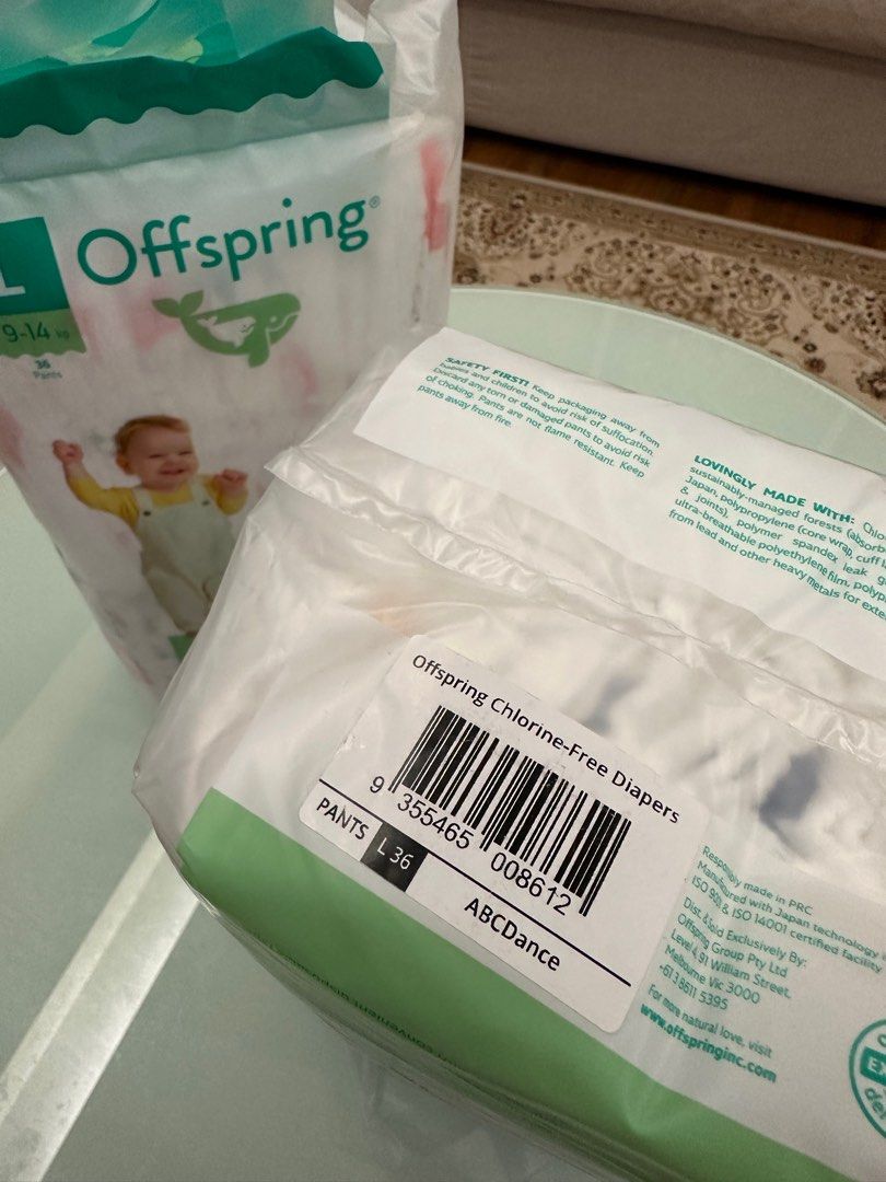 OFFSPRING DIAPERS PANTS IN SIZE L - ABC DANCE (2 PACKS FOR RM70 ...