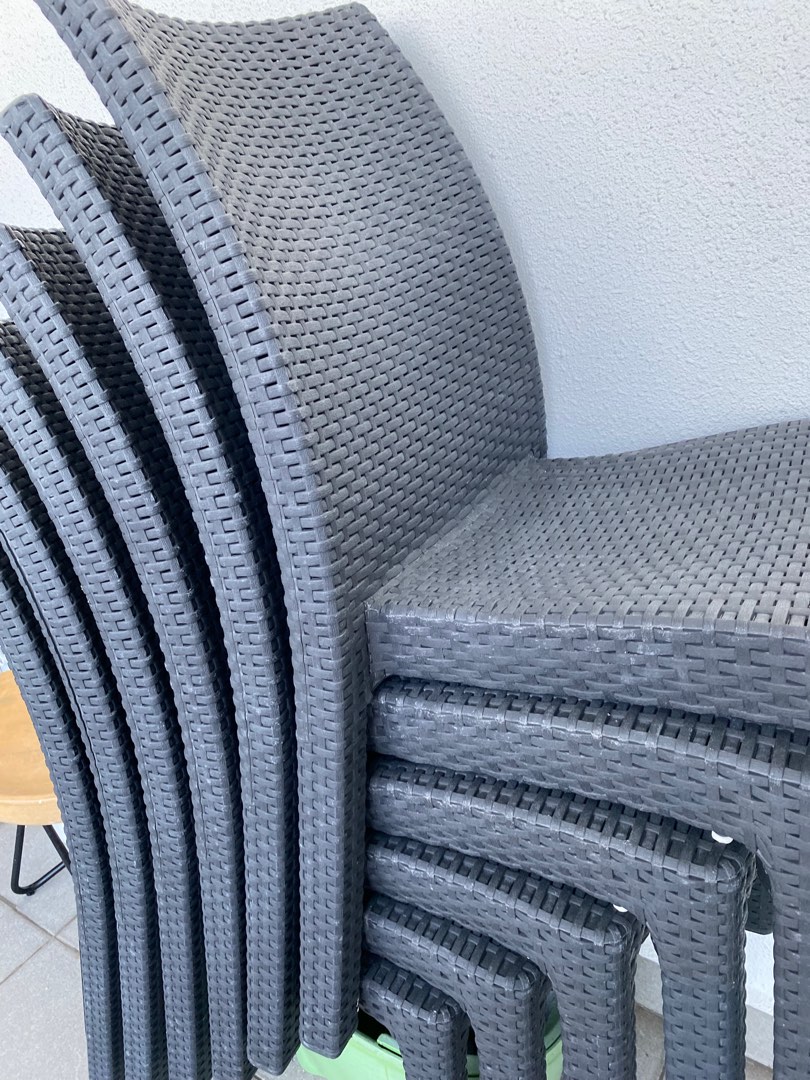 Outdoor chairs x 6 (lightly used), Furniture & Home Living, Outdoor ...