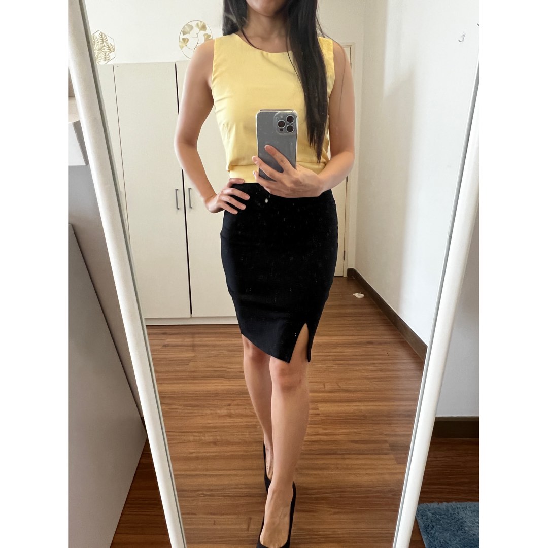 Pastel Yellow Top, Women's Fashion, Tops, Sleeveless on Carousell