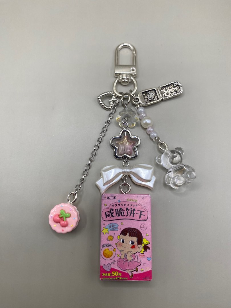 Peko Pink Food Box Bag Charm/Keychain/Trinkets/Anik Anik, Hobbies ...