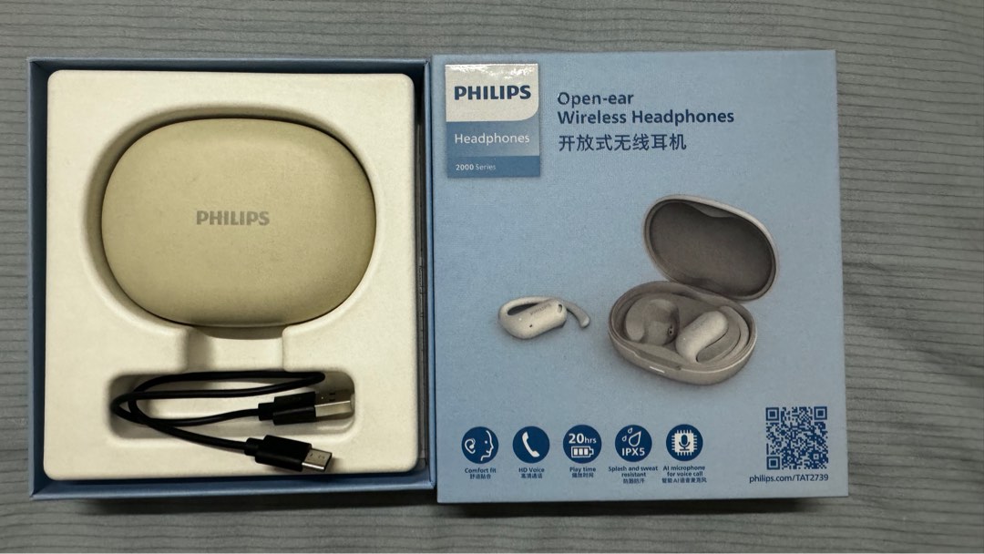 Philips Open Ear Wireless Headphones, Musik & Media, Aksesoris di Carousell