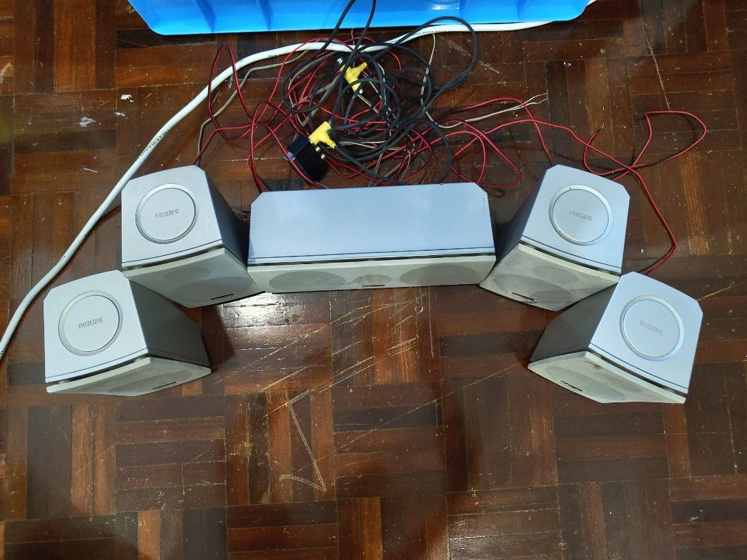 Philips Surround System Speakers Front Rear Center Speaker Audio Sound ...