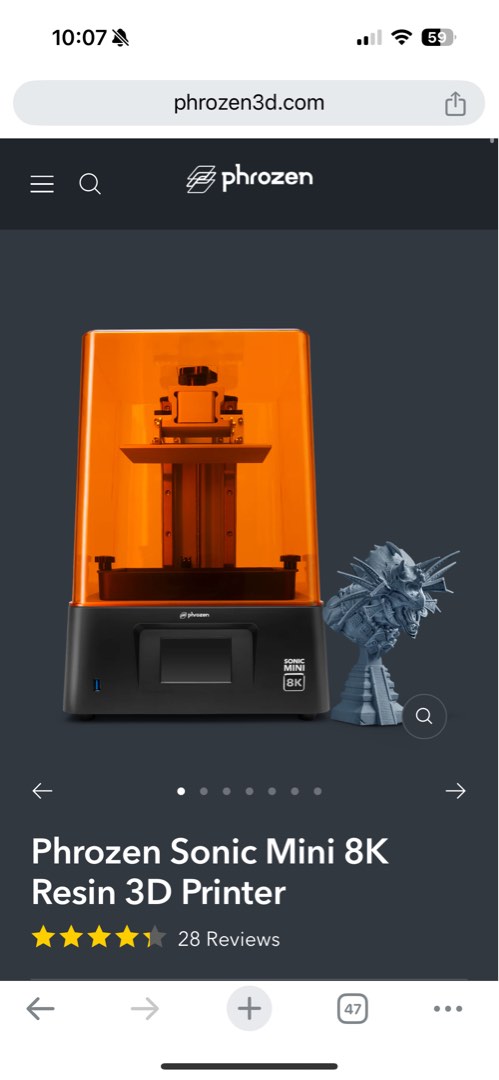 Phrozen mini 8k LCD光固化 3D 打印機, 電腦＆科技, 打印機及影印機 - Carousell