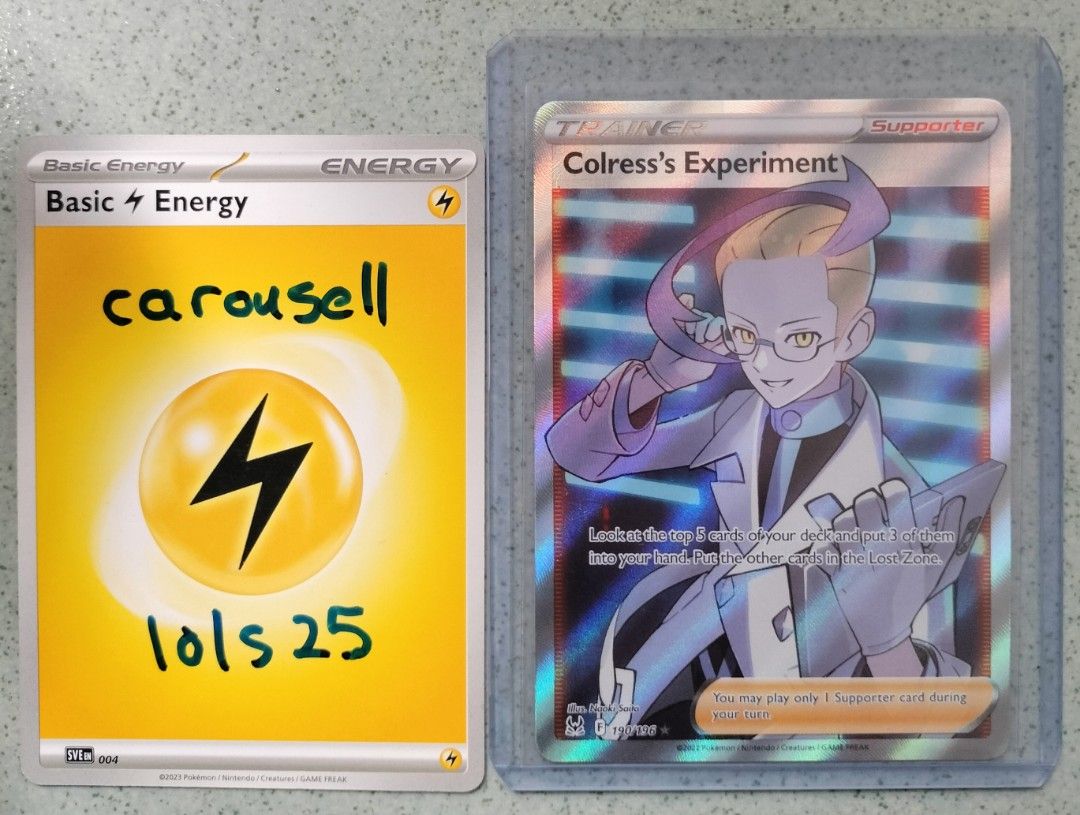 Pokemon TCG Lost Origin hit card Colress's Experiment FA Full Art 190/ ...