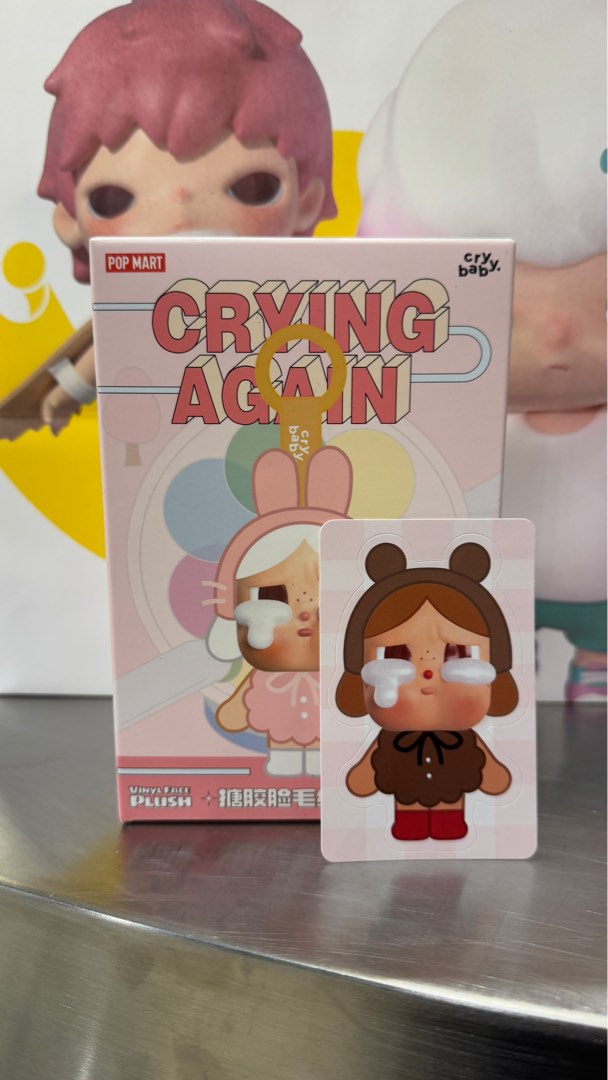 Pop mart crying again plush bear, Toys & Collectibles, Lainnya di Carousell