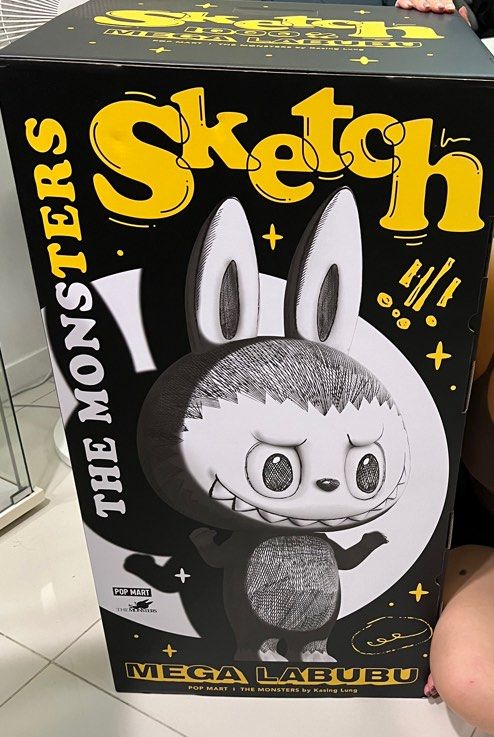 POPMART - 1000% Mega Labubu Sketch, Hobbies & Toys, Toys & Games on ...