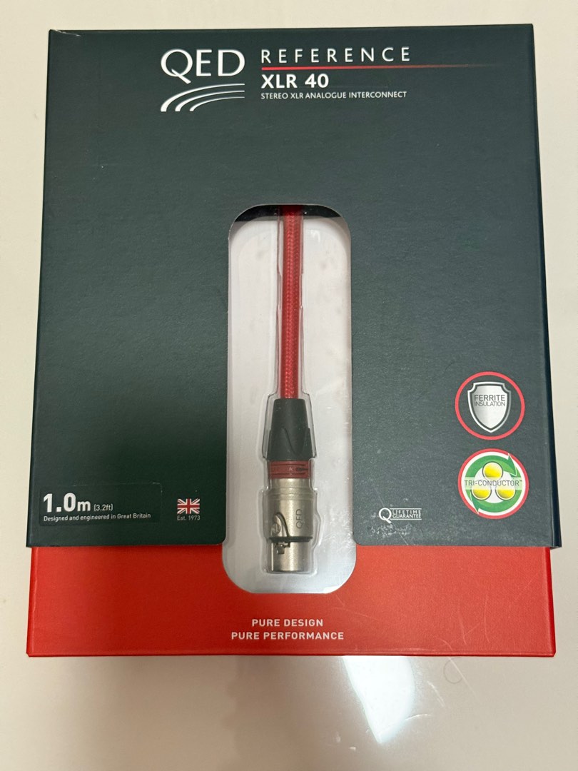 QED Reference XLR 40 Analog Cable 1 meter, Audio, Other Audio Equipment ...