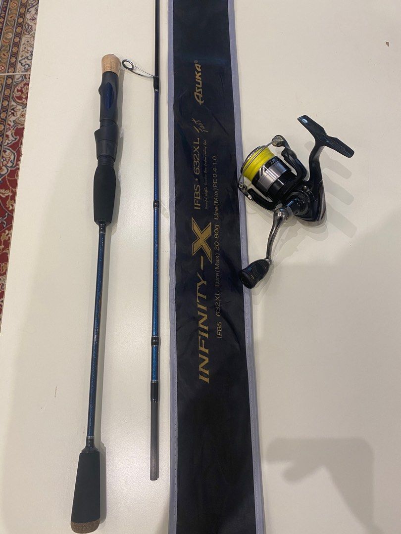 Rod Asuka Infinity X Dan Reel Daiwa Rx lt100, Sports Equipment, Fishing ...