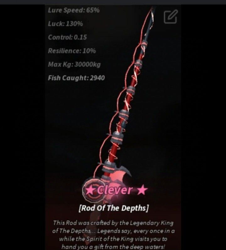 Rod of the Depth ROTD FISCH, Video Gaming, Video Games, Others on Carousell