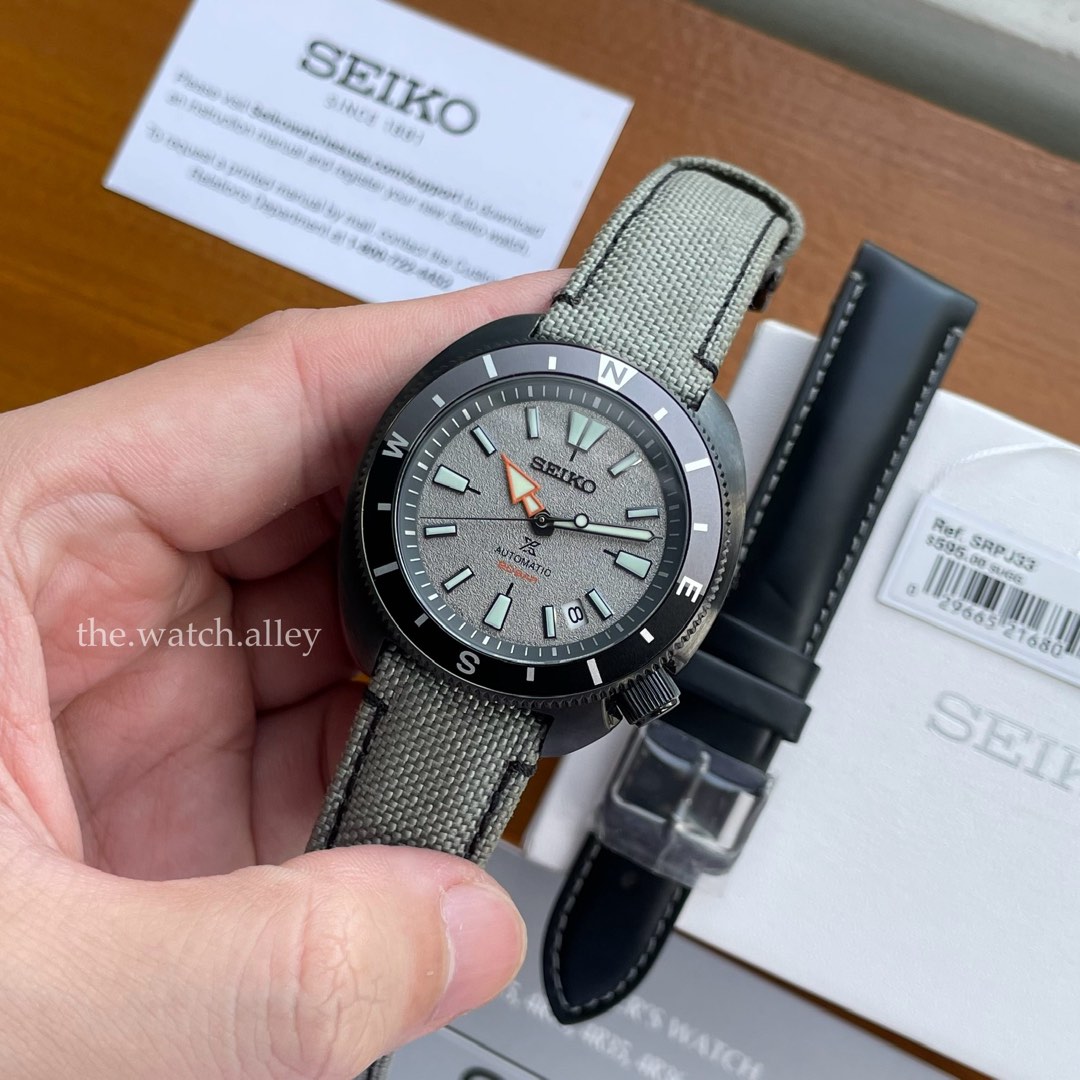 Seiko Land Tortoise - SRPJ33 US Exclusive - Black & Gray, Men's Fashion ...