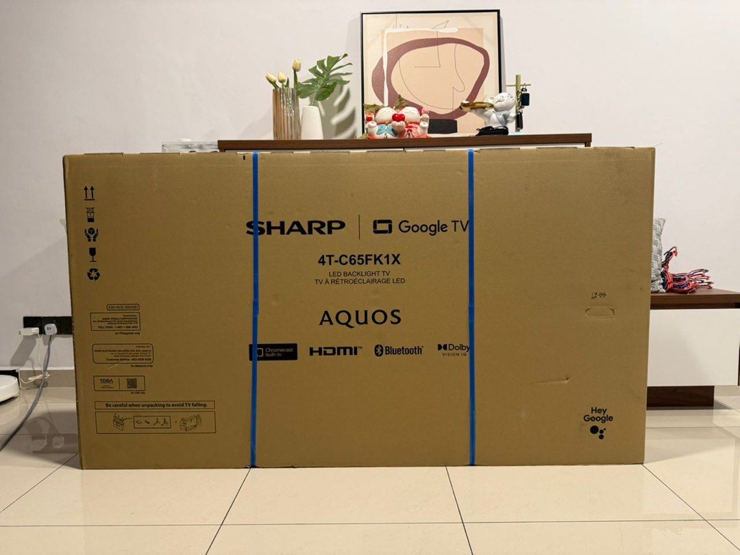 SHARP 65” LED Google TV - 4T-C65FK1X (2024 Year Model), TV & Home ...