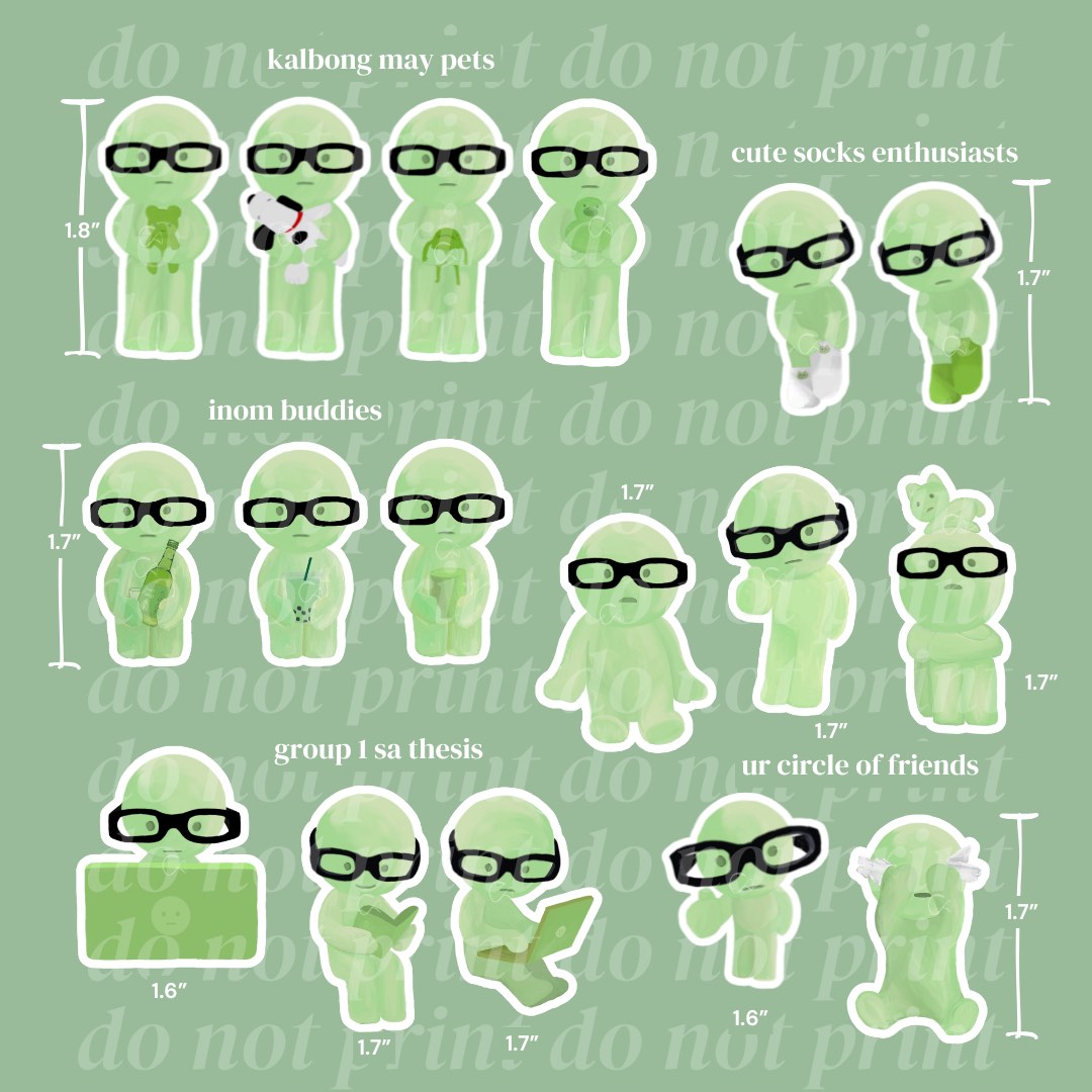 Smiski in Specs Series - Waterproof Smiski Stickers for laptop, tumbler ...