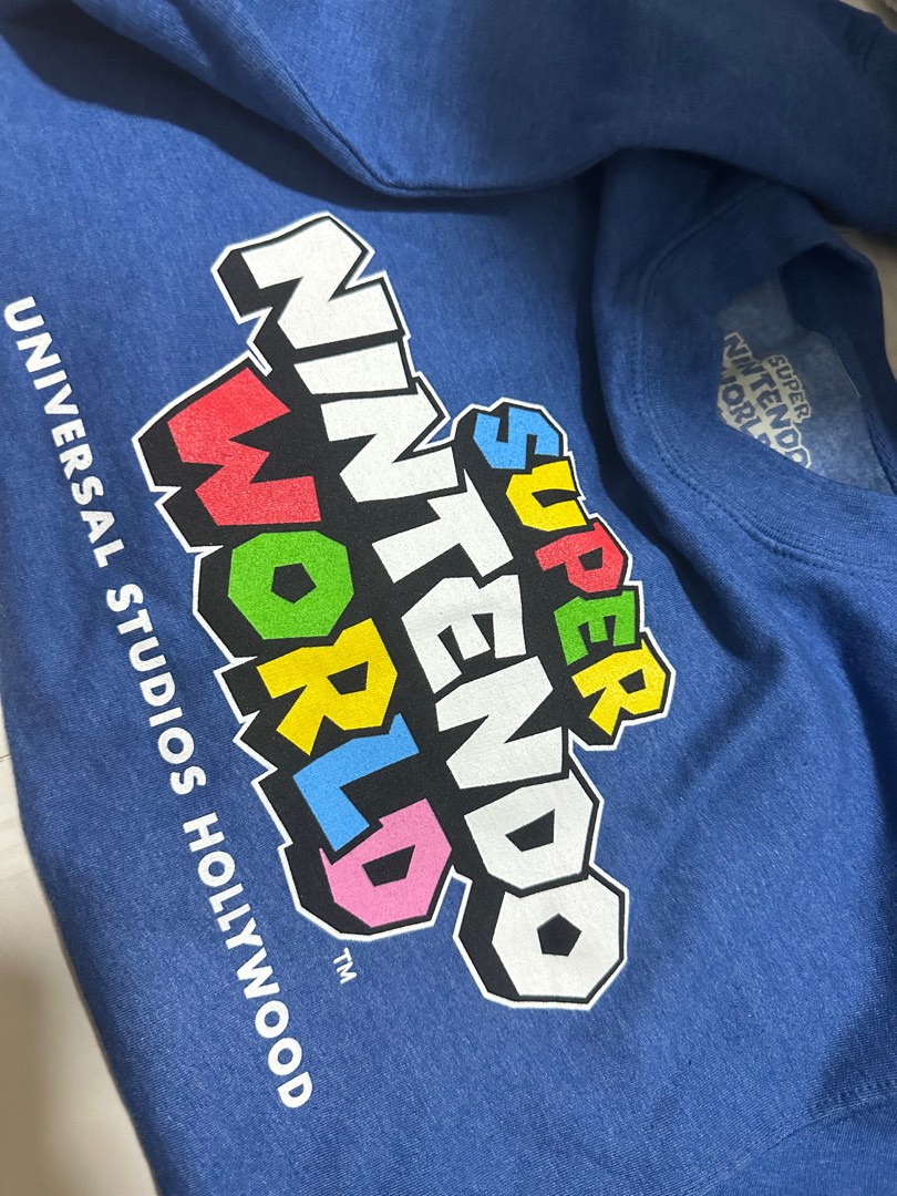 super nintendo world universal studios hollywood blue sweater, Men's ...