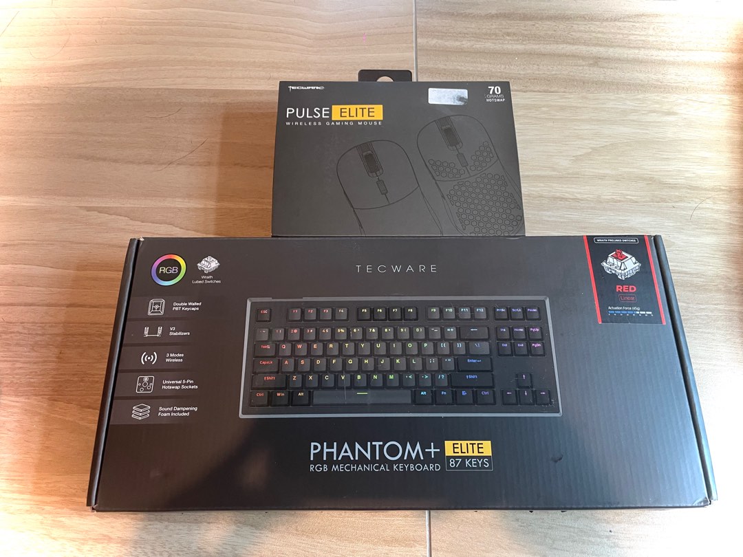 Tecware Phantom+Elite Mechanical Keyboard and Tecware Pulse Elite ...