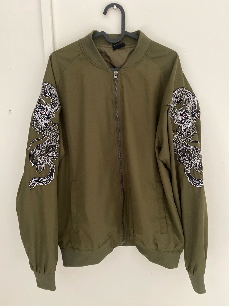 (USED) bomber jacket, Men's Fashion, Tops & Sets, Hoodies on Carousell