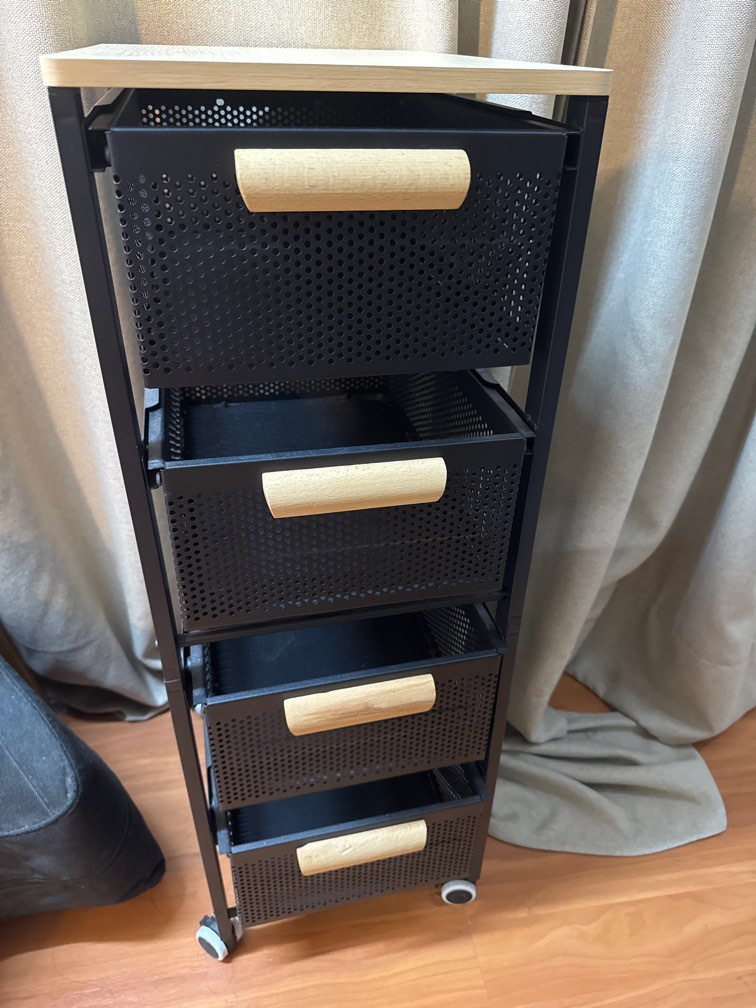 [Used] Trolley Organiser/Drawers (with wheels), Furniture & Home Living ...