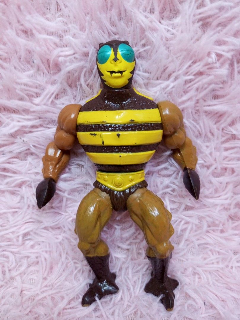Vintage He Man BUZZ-OFF Mattel MOTU Retro He-Man BEE Buzz Off Figure ...