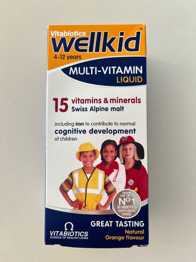 Wellkid Multi Vitamin Liquid 150mlx2, Health & Nutrition, Health ...