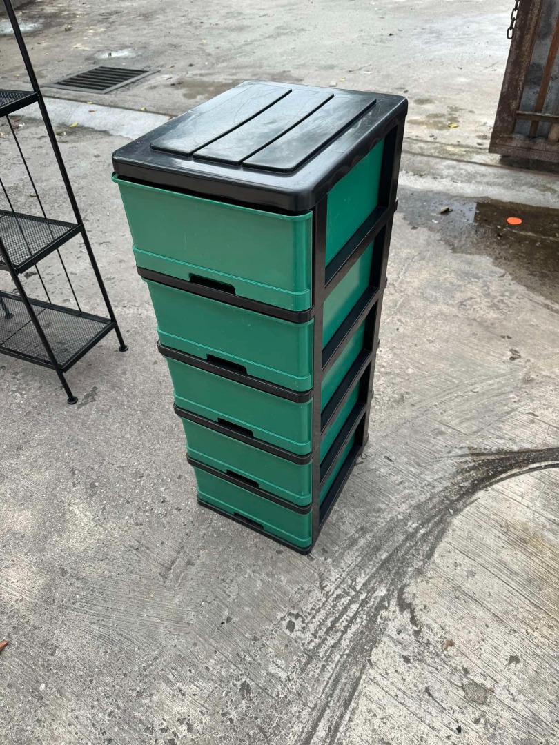 5 Tier Laci Plastic Drawer Cabinet Rack, Furniture & Home Living ...