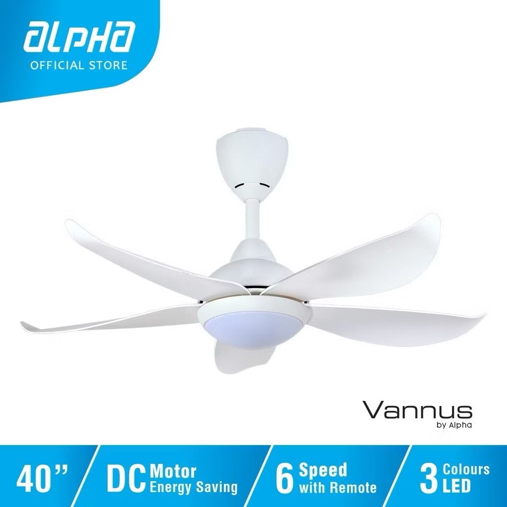 ALPHA Vannus LUNA LED 5B DC Motor Ceiling Fan with 5 Blades 6 Speed ...