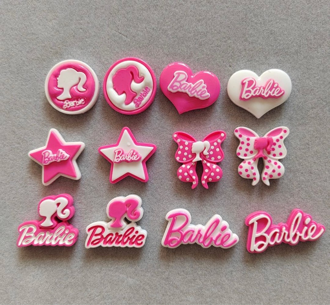 Barbie premium resin jibbitz crocs, Women's Fashion, Footwear, Shoe ...
