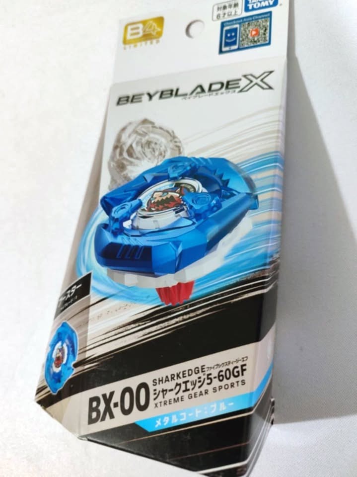 BX-00 Shark Edge Blue Coated Asia - Non Ban kee - Brand New Beyblade X ...