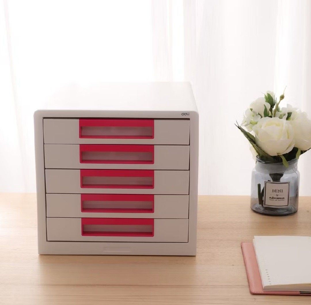 Deli Z010 5 Layered Drawers A4 Office School File Cabinet Table Desk ...
