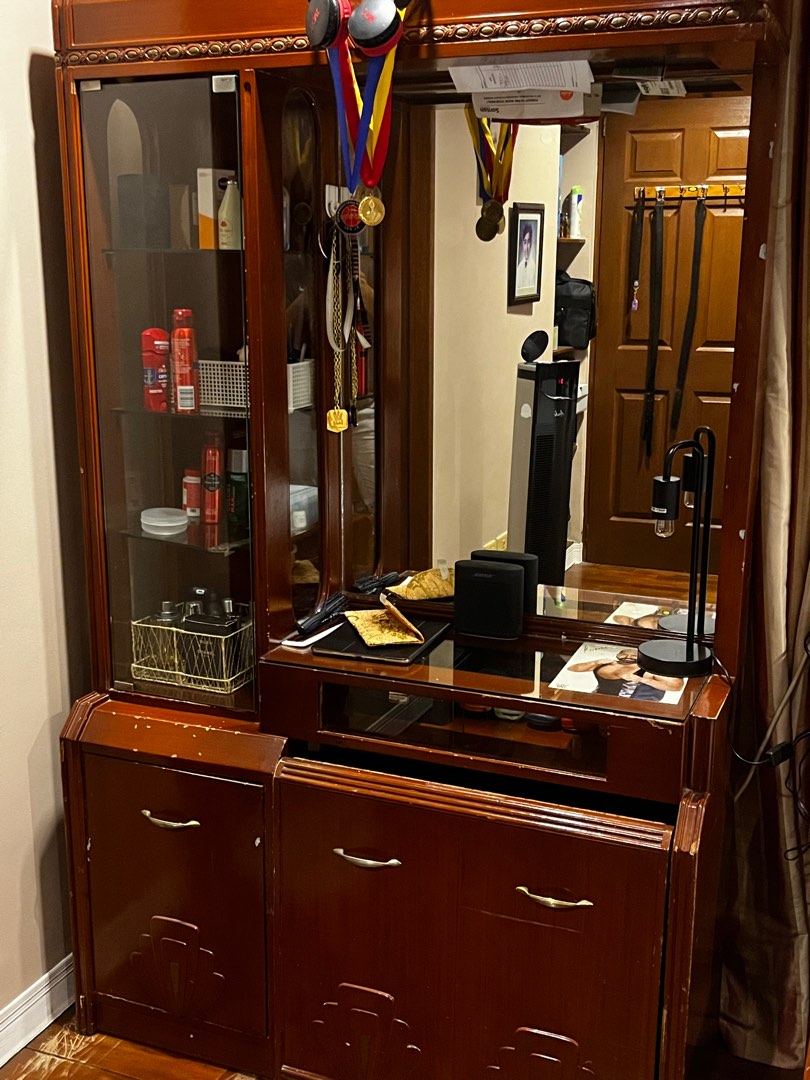Dressing table dresser with chair custom made narra wood, Furniture ...