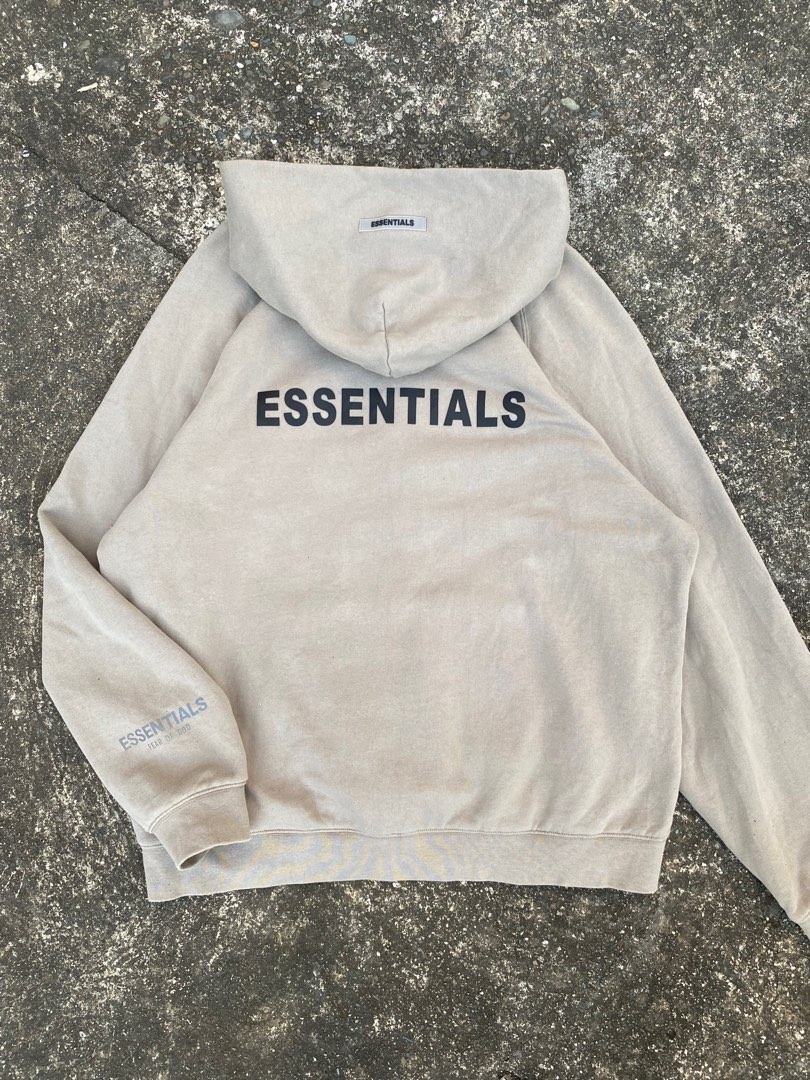 Essentials zip up Hoodie, Men's Fashion, Tops & Sets, Hoodies on Carousell