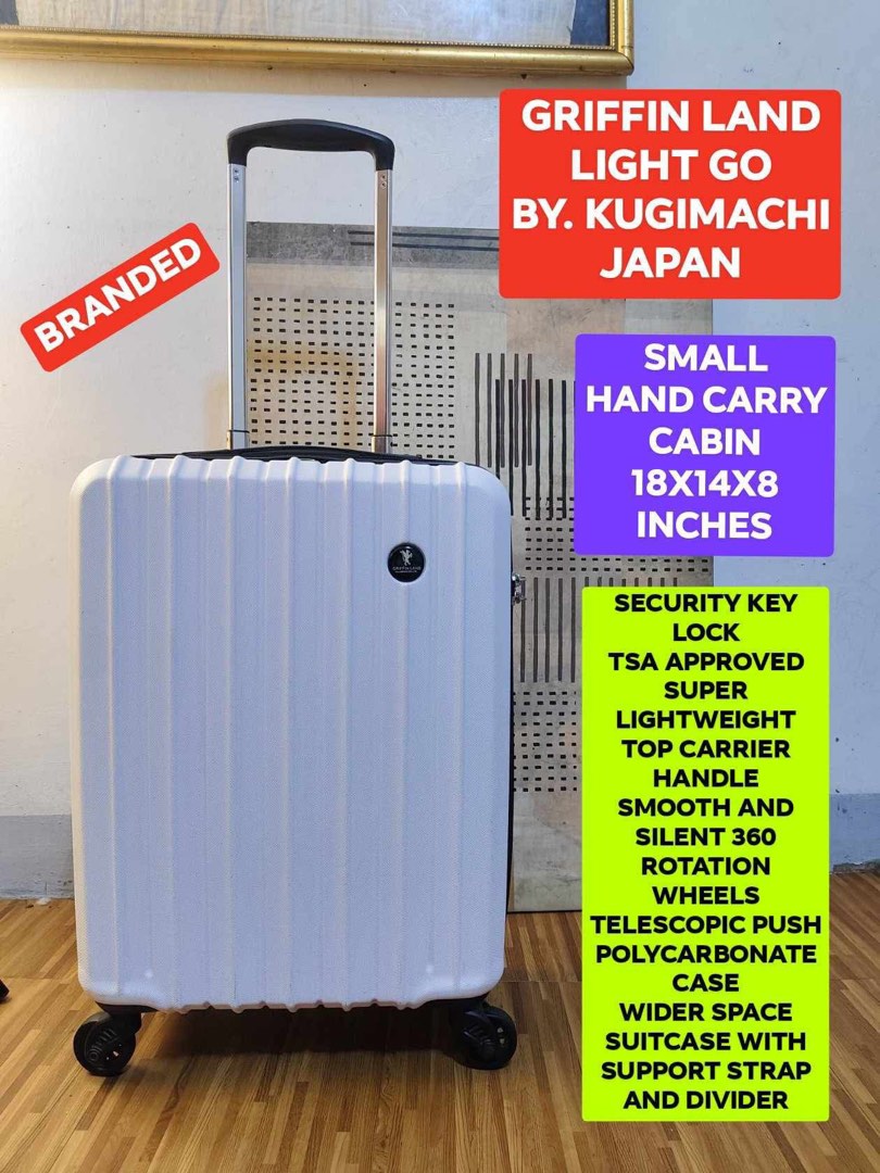 GRIFFIN LAND (LIGHT GO) JAPAN BRAND (ORIGINAL)SMALL,CARRY ON, CABIN SIZE LUGGAGE, Hobbies & Toys ...
