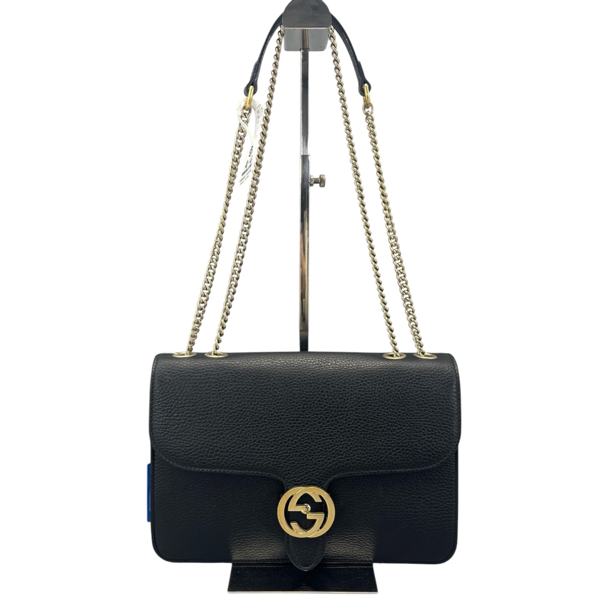 Gucci GG Interlocking Bag in Black GHW, Luxury, Bags & Wallets on Carousell
