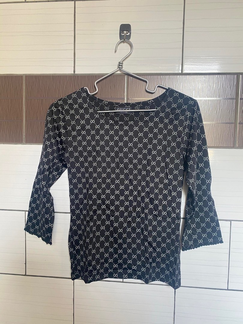 Gucci x Tom Ford Monogram Top, Women's Fashion, Tops, Longsleeves on ...