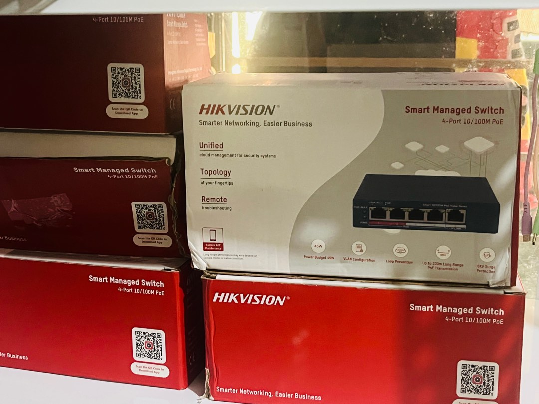 Hk vision 4 port new with storage, Furniture & Home Living, Security ...