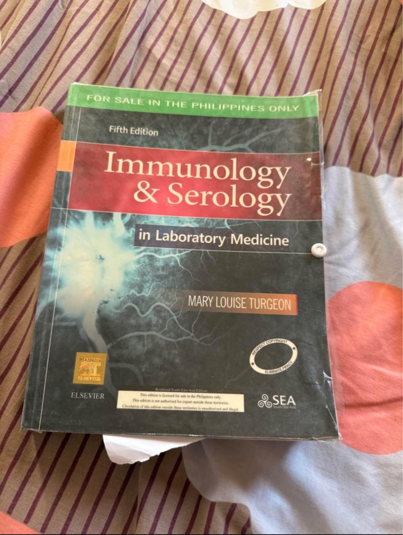 Immunology & Serology( turgeon) 5th edition 700php, Hobbies & Toys ...