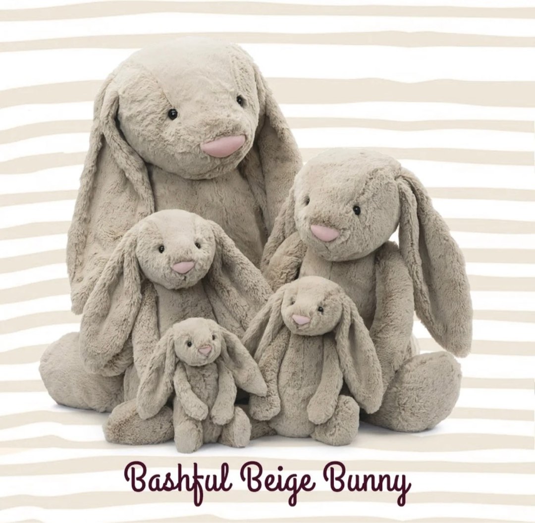 Jellycat Bashful Grey Bunny Huge, 兒童＆孕婦用品, 嬰兒玩具 - Carousell
